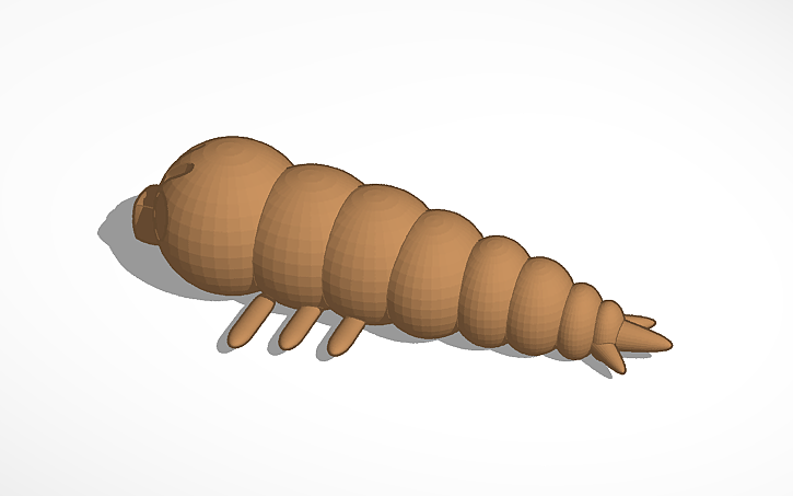 3D design Mothra larva - Tinkercad