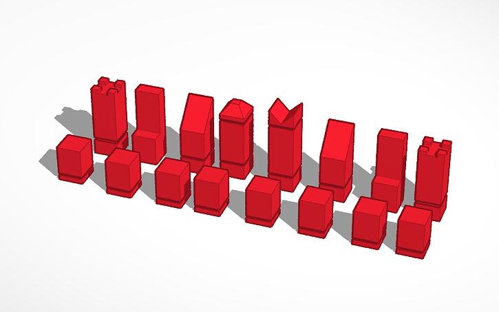 3D design chess pieces - Tinkercad
