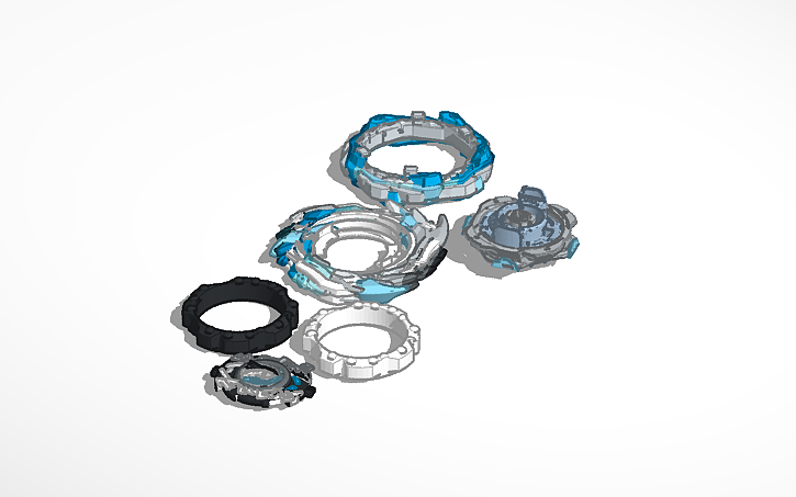3D design #13 Full-Blown Amaterios! Beyblade Burst XL - Tinkercad