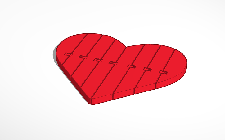 3D design Flexi Heart - Tinkercad