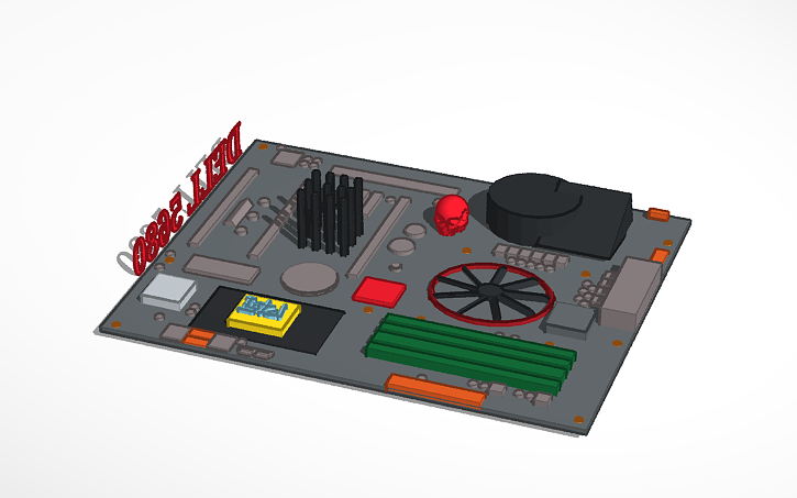 3D design Motherboard Sample Design - Tinkercad
