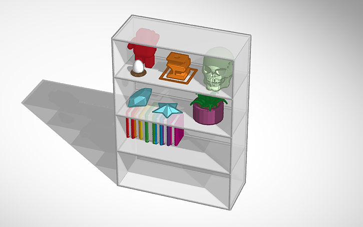 3D design Bookshelf - Tinkercad