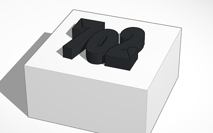 3D design 7o2 plate - Tinkercad