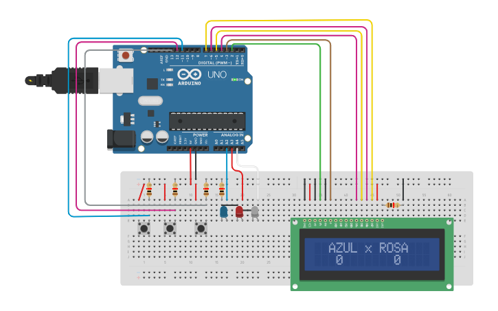 Circuit design Placar - Tinkercad