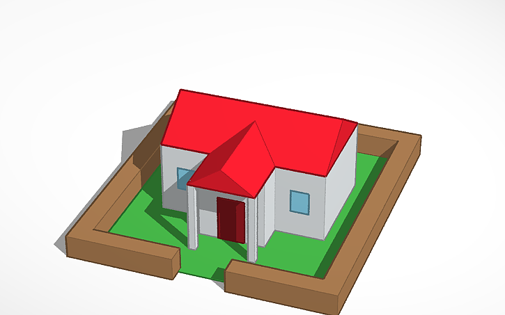 3D design Dom z ogródkiem - Tinkercad 3D design Dom z ogródkiem - Tinkercad