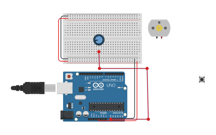 Circuit design Potentiometer | Tinkercad
