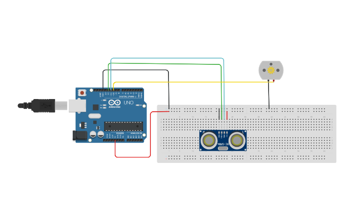 Circuit design Arduino Sensor con Motor Laura Barahona | Tinkercad