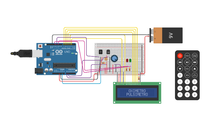 Circuit design Health Monitering System - Tinkercad