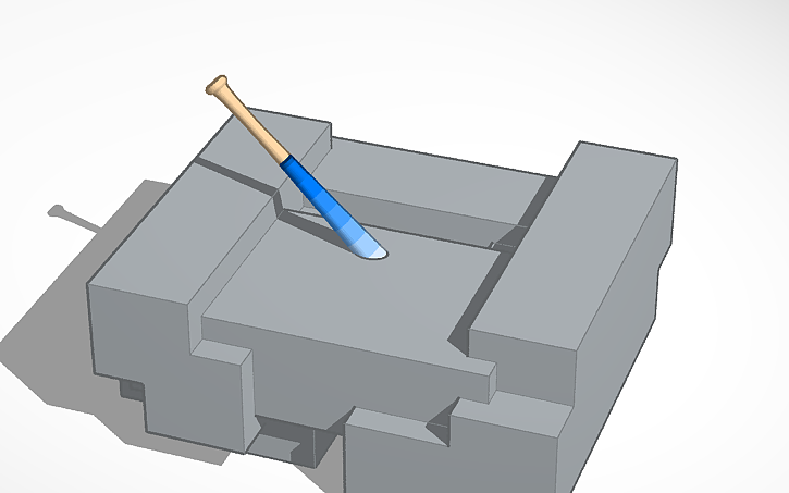 3D design FAMOUS BASEBALL BAT - Tinkercad