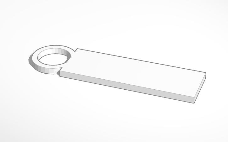 3D design Key Chain Template - Tinkercad