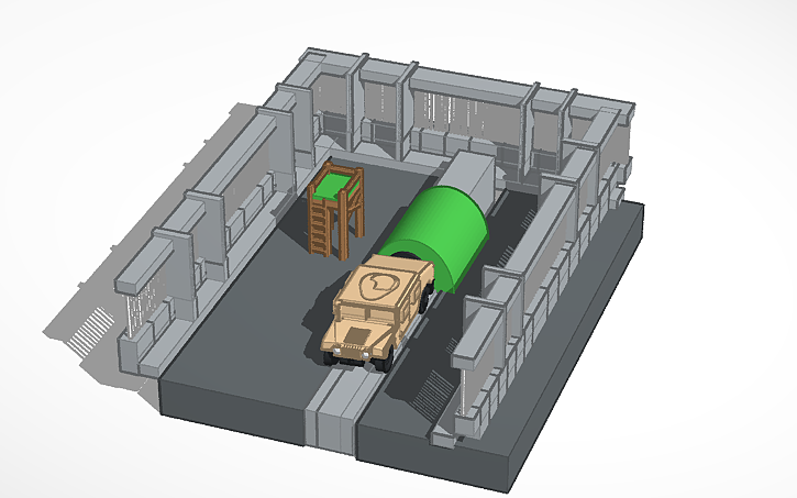 3D design the military base - Tinkercad