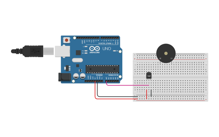 Circuit design Rangkaian Arduino sensor suhu - Tinkercad Circuit design Rangkaian Arduino sensor suhu - Tinkercad