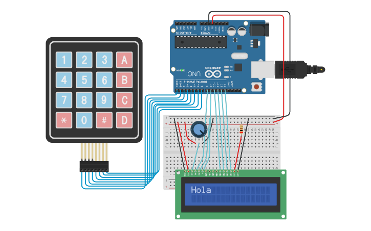Circuit design Calculadora FINAL | Tinkercad