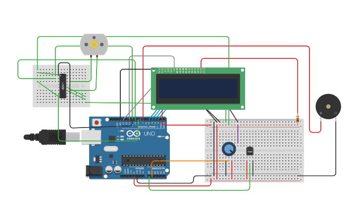 Circuit design Soil Moisture And Temperature Sensor - Tinkercad