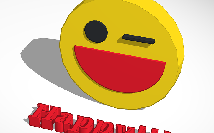 3D design Happy Face - Tinkercad
