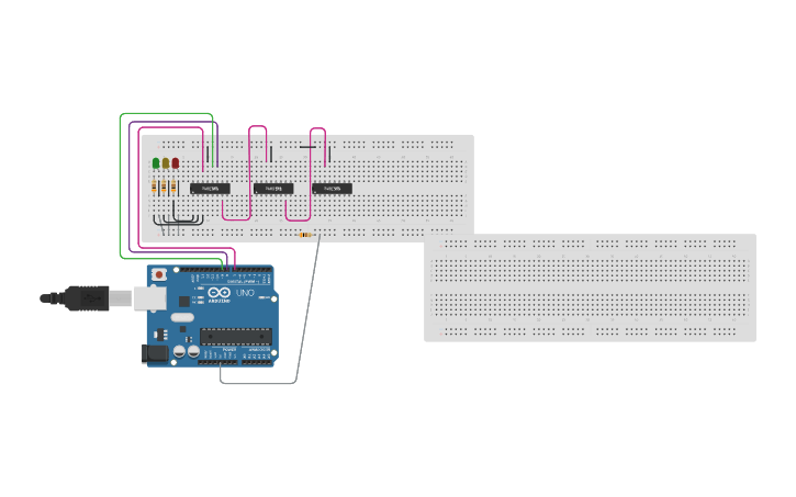 Circuit design 7 segment LED display - Tinkercad Circuit design 7 segment LED display - Tinkercad