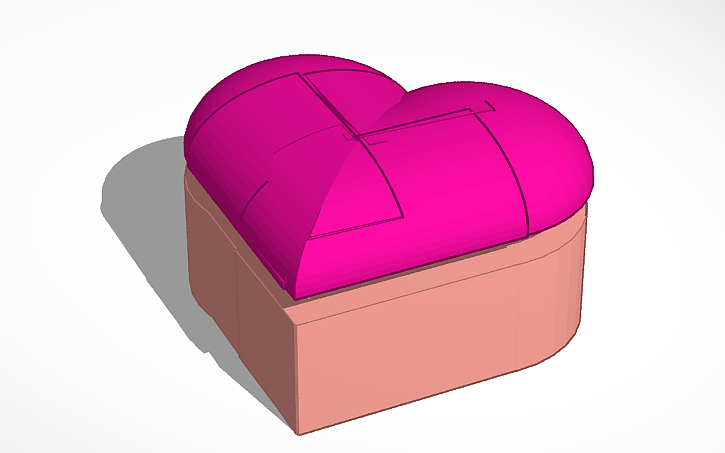 3D design heart box - Tinkercad