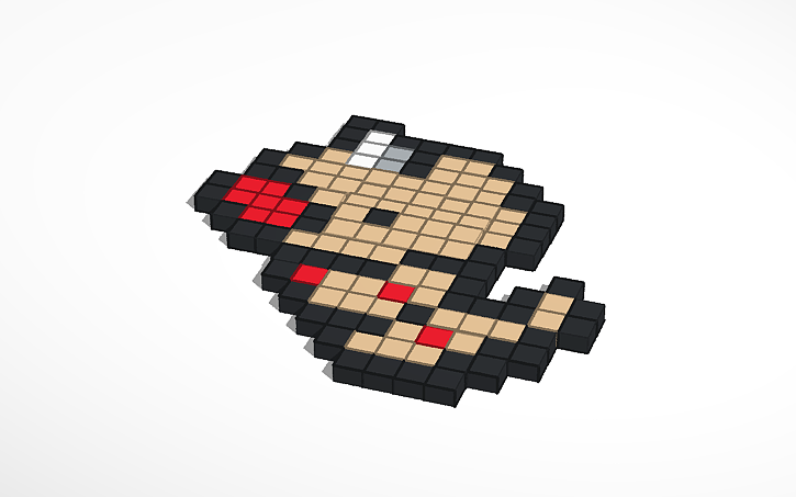 3D design Weedle Pixel Art | Tinkercad