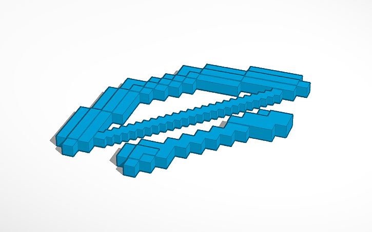3D design Minecraft bow and arrow - Tinkercad