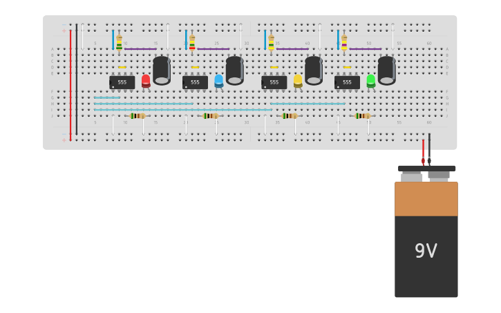 Circuit design Circuito integrado 555 - Tinkercad