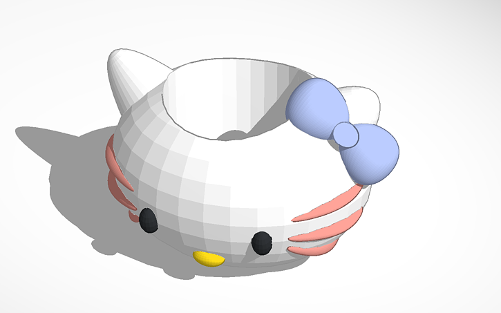 3D design Hello Kitty Pencil Cup - Tinkercad