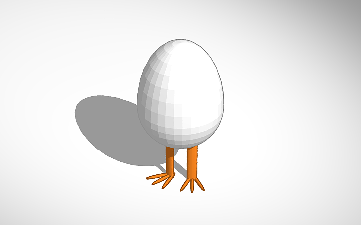 3D design The beautiful chicken hen - Tinkercad
