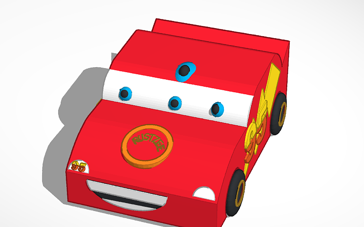 3D design Lightning McQueen (improved) - Tinkercad