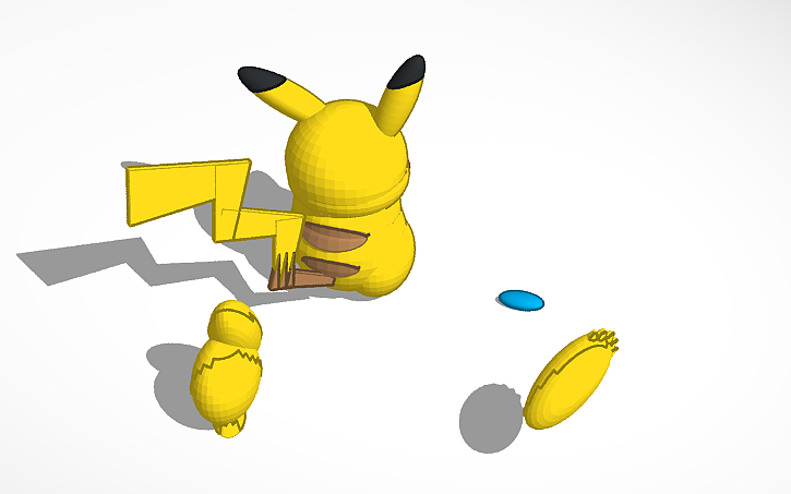 3D design Pikachu | Tinkercad
