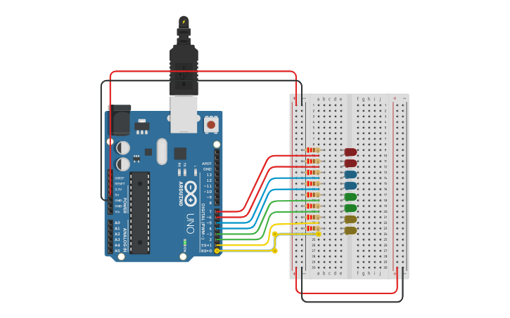 Circuit design Updated Light Show | Tinkercad