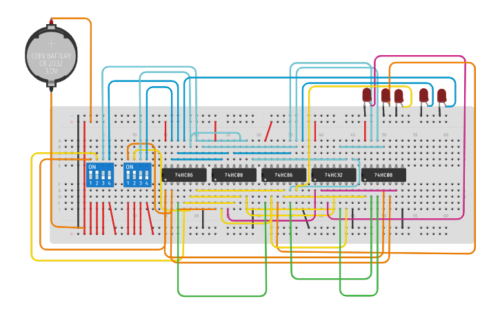 Circuit design testing - Tinkercad