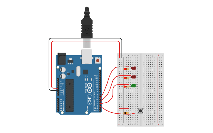 Circuit design Project 2 Spaceship Interface - Tinkercad