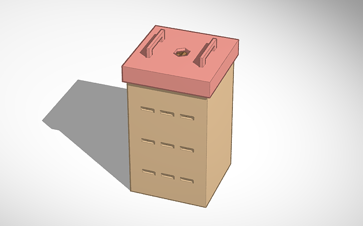 3D design Bee Hive Box - Tinkercad