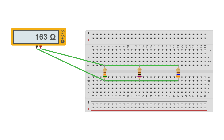 Circuit design Circuito Pararelo Componente practico Resistencia equivalente | Tinkercad