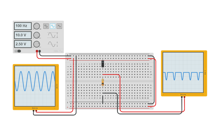 Circuit Design Half Wave Rectifier Circuit Tinkercad