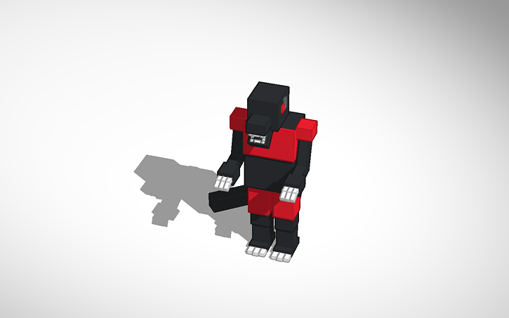 3D design Minecraft Burning Godzilla Model - Tinkercad