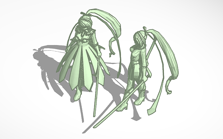 3D design ANIME GIRLS - Tinkercad