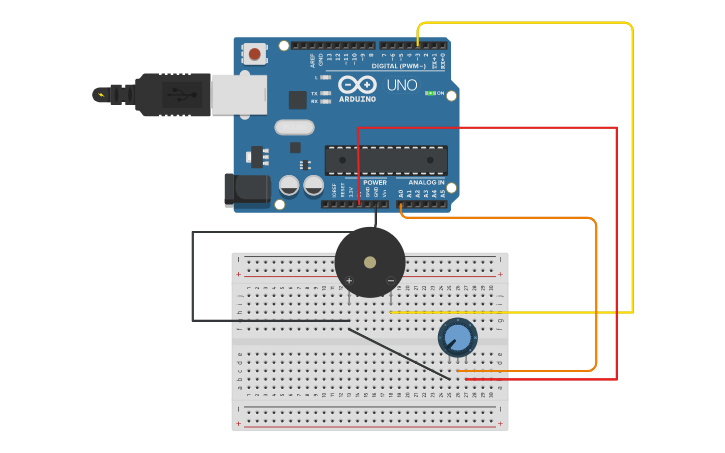 Circuit Design Monthrab Control Buzzer Volume Using Potentiometer