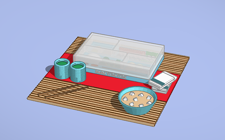 3D design Chinese/Japanese/Korean Food - Tinkercad