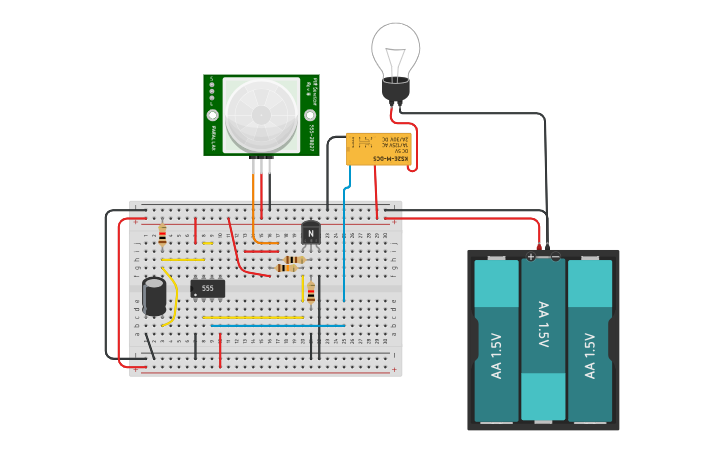 Circuit design Motion Sensor - Tinkercad