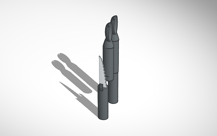 3D design tactical spork - Tinkercad