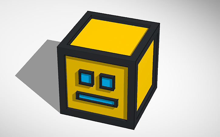 3d Design Geometry Dash Cube Tinkercad
