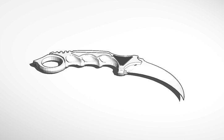 3D design Copy of Karambit Knife - Counter Strike GO - Tinkercad