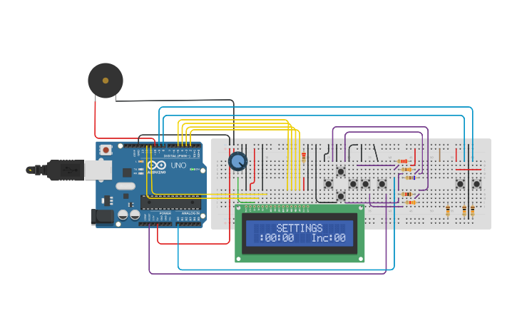 Circuit design Chess Timer - Tinkercad