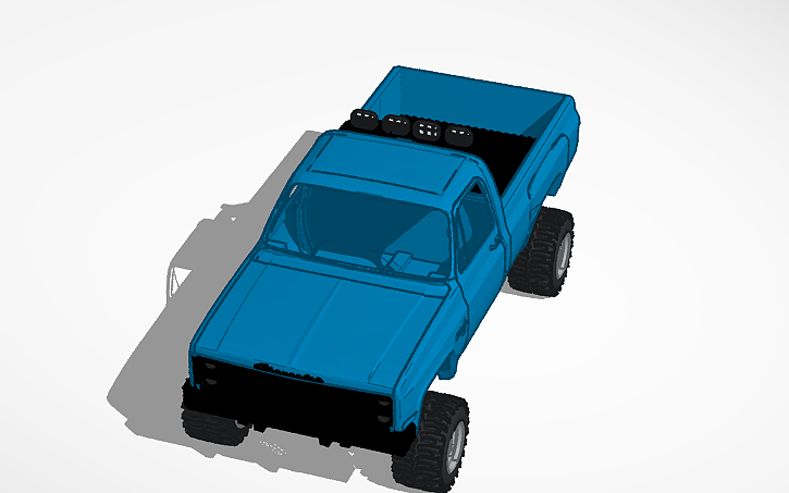 3D design squarebody offroad truck - Tinkercad