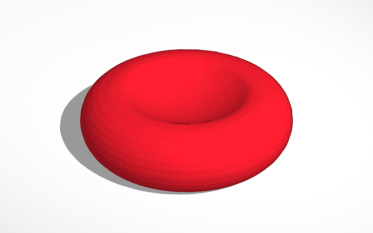 3D design blood cell - Tinkercad