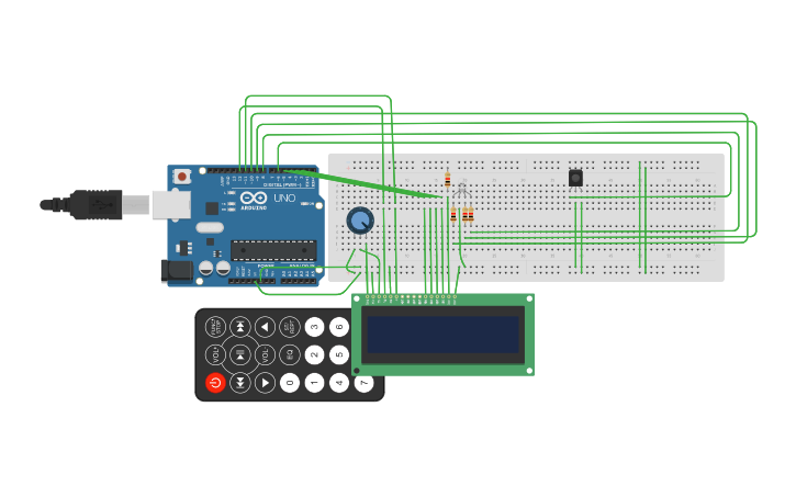 Circuit design Contol rgb using ir censor | Tinkercad