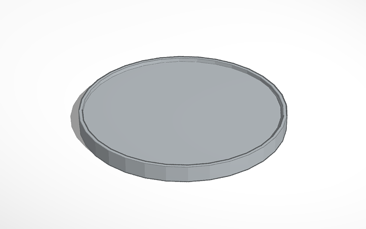 3D design Blank Roman Coin - Tinkercad