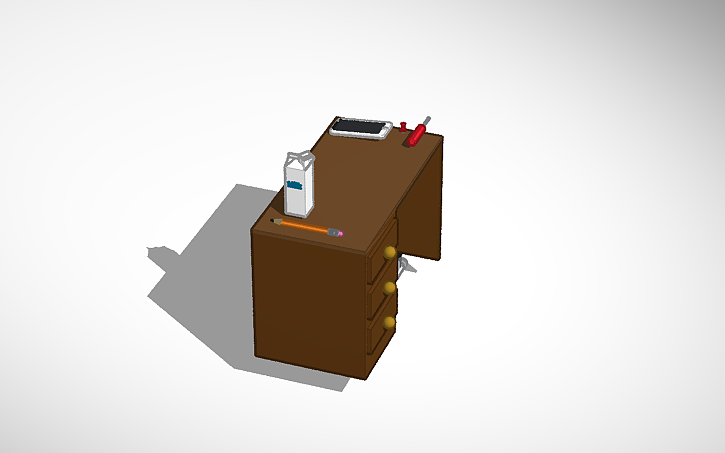 3D design Average Work Desk - Tinkercad