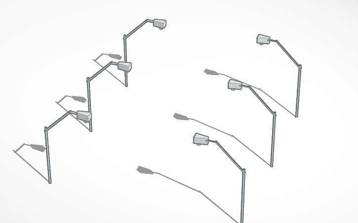 3D design Street Light Layout #1 | Tinkercad