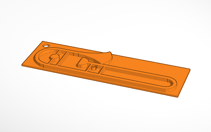 3D design Trombone Keychain | Tinkercad